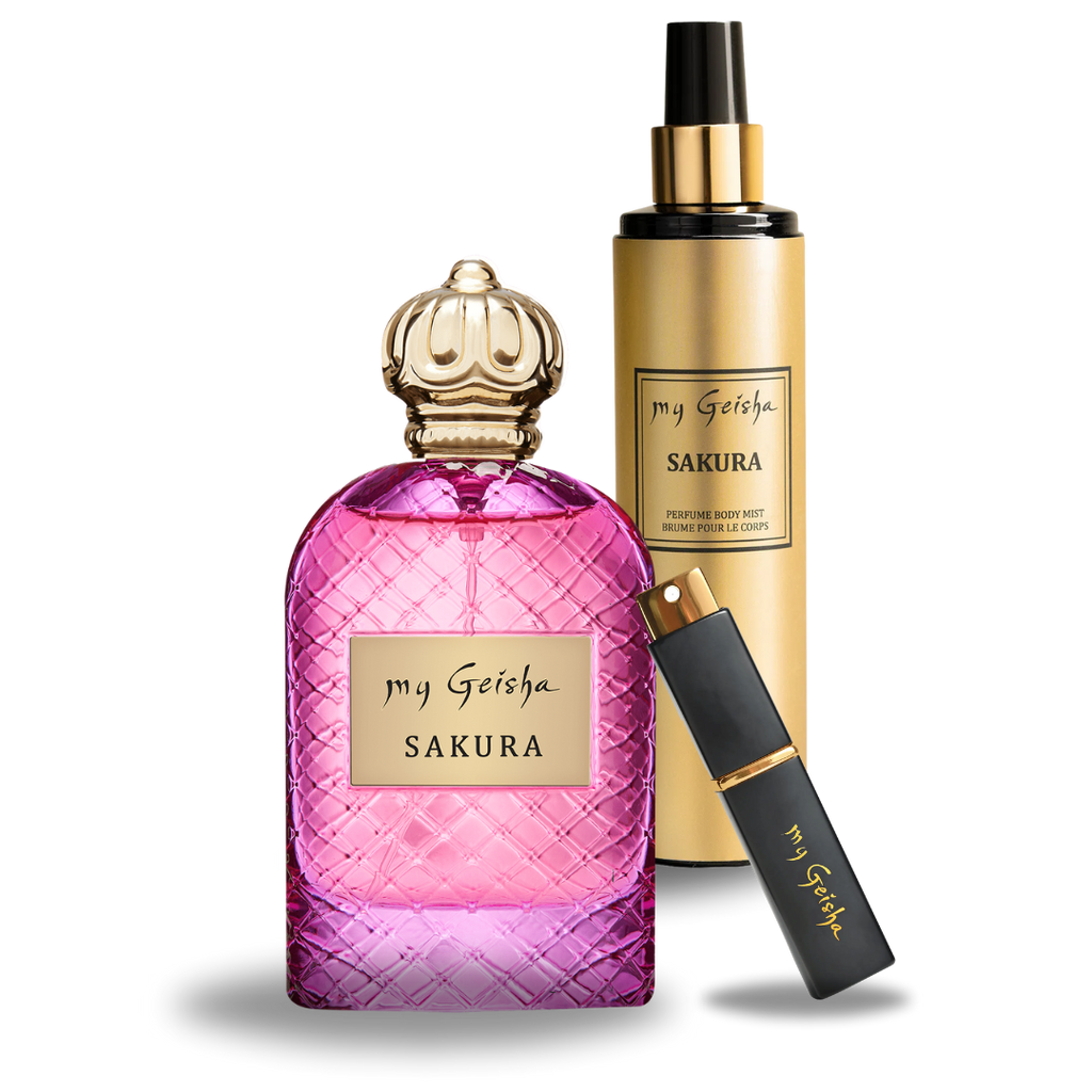 Sakura Blossom Elegance Set – Luxury Perfume, Body Mist & Atomiser – my ...
